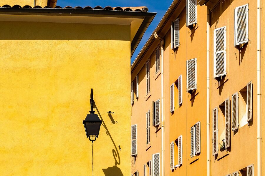 Historic facades in Aix-en-Provence