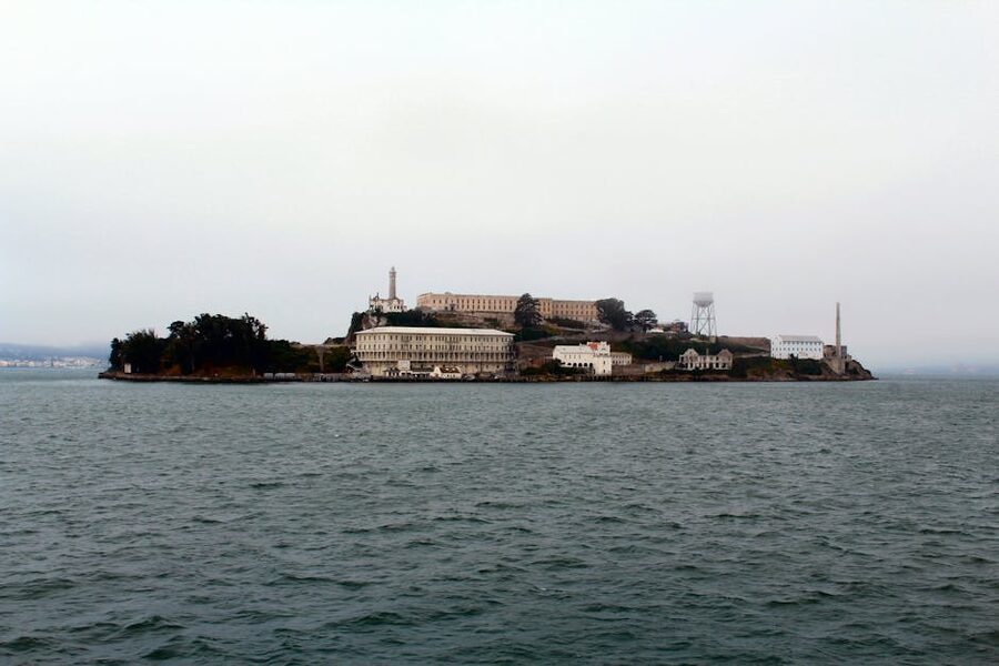 Alcatraz Island seen from a San Francisco Bay cruise