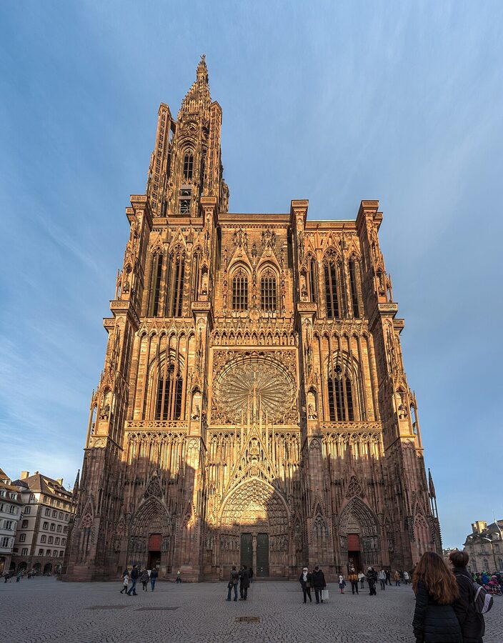 Strasbourg Cathedral exterior west facade Alsace