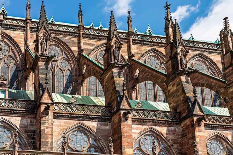Strasbourg Cathedral Gothic facade detail
