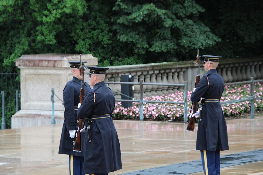 Changing of the Guard ceremony Arlington plaza