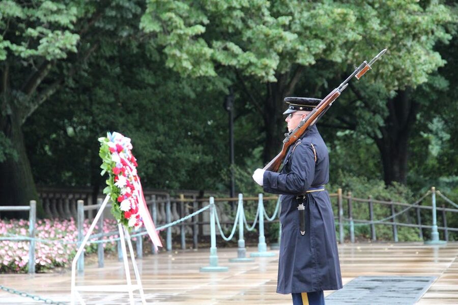 Sentinel on duty at the Tomb of the Unknown Soldier Arlington