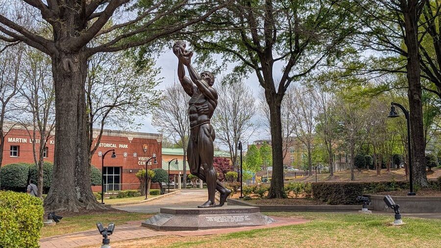Statue at the Martin Luther King Jr Historical Park in Atlanta