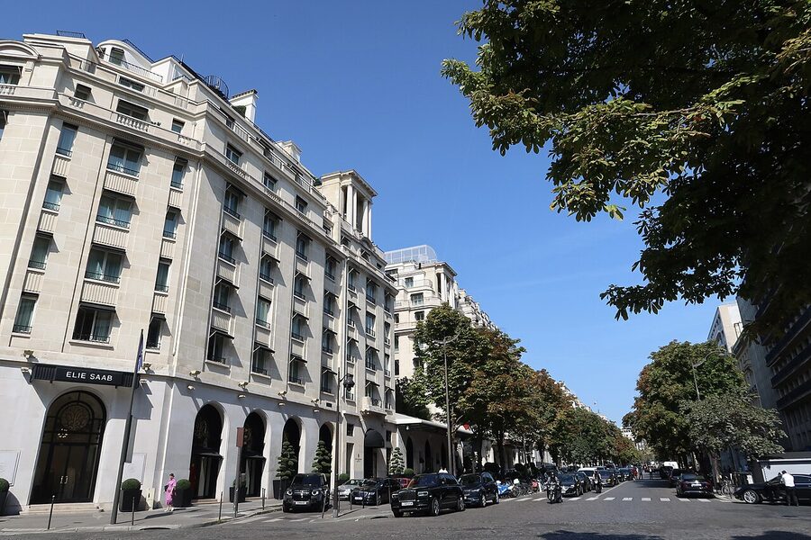 Avenue George V Paris 8th arrondissement during the day