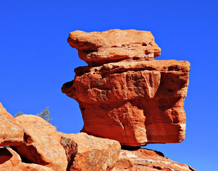 Balancing Rock at Garden of the Gods in Colorado Springs
