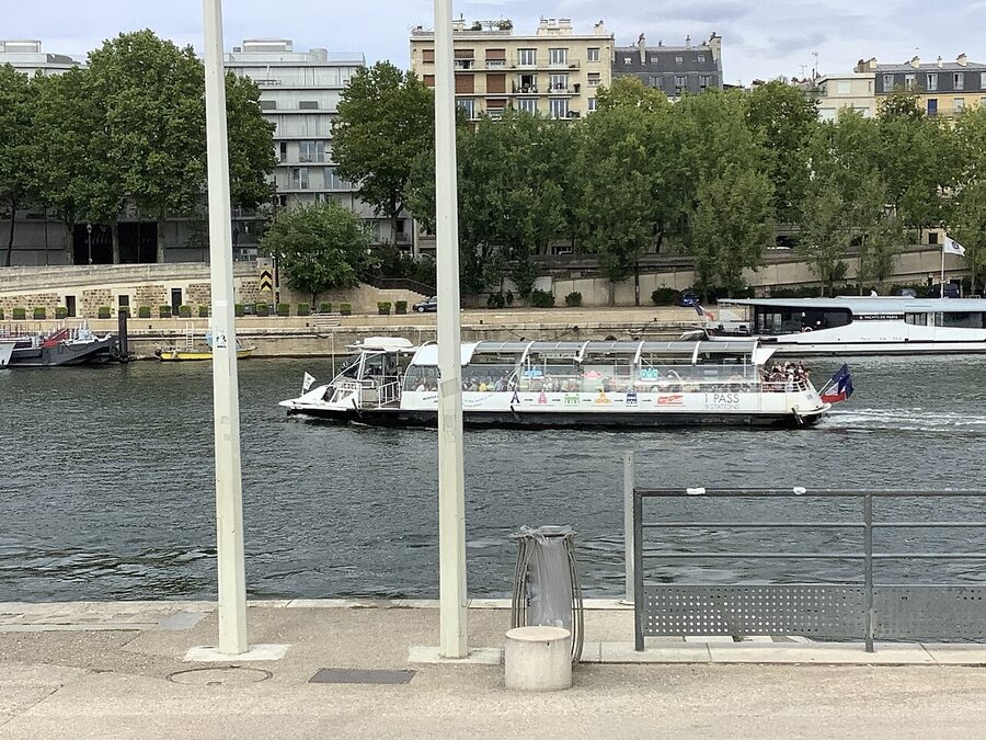 Batobus shuttle on the Seine river Paris