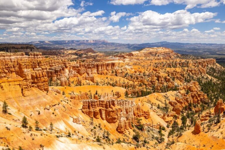 Panoramic view of Bryce Canyon National Park Utah hoodoos