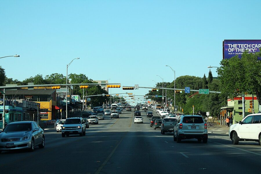 South Congress Avenue looking toward the Capitol Austin