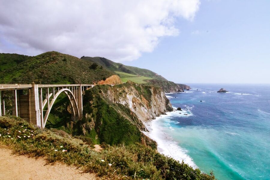 Bixby Creek Bridge on Big Sur coast in Monterey County