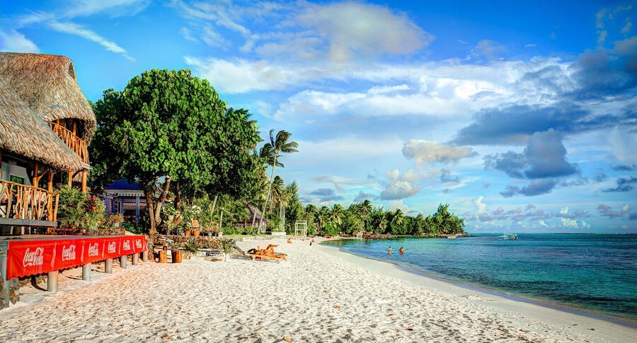 Matira Beach Bora Bora tropical lagoon