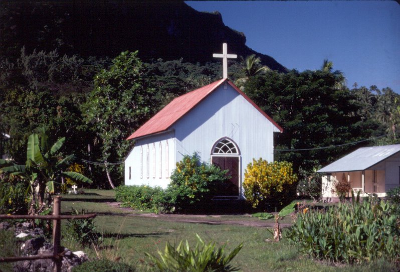 Local Protestant church in Vaitape, Bora Bora