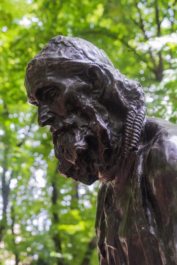 Burghers of Calais by Rodin detail at Musee Rodin Paris