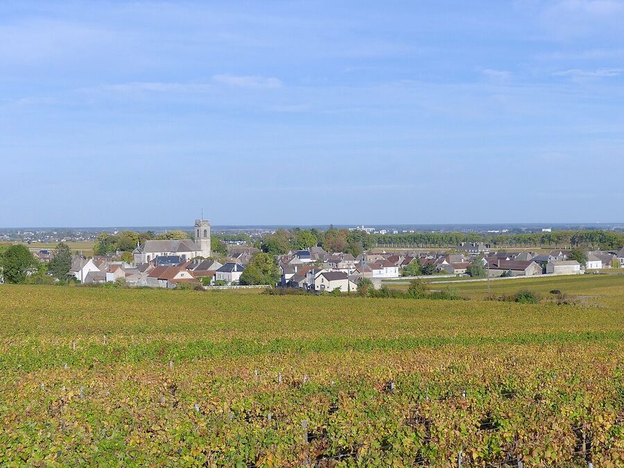Pommard village and surrounding vineyards in autumn Burgundy