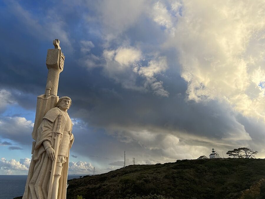 Cabrillo National Monument and old Point Loma Lighthouse at the tip of Point Loma San Diego