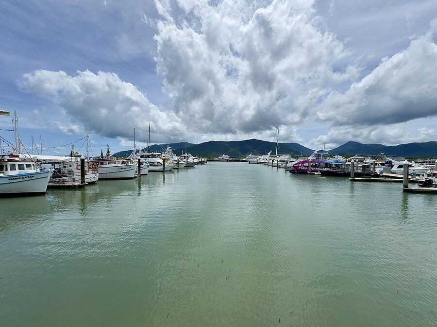 Cairns Marlin Marina, departure point for outer reef pontoon tours