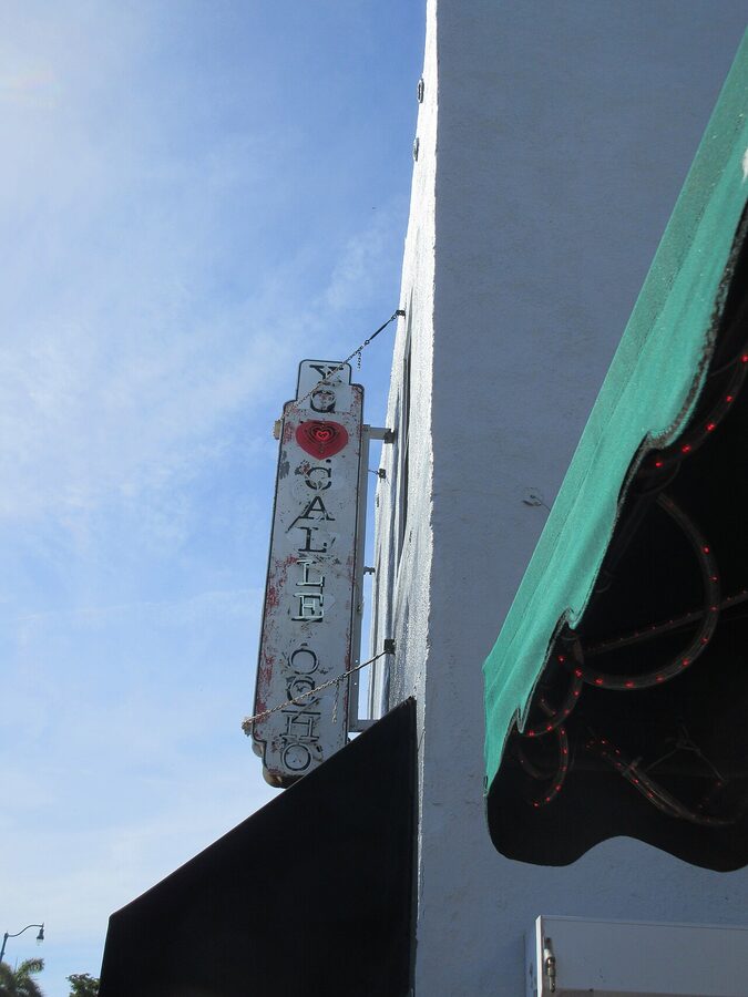Calle Ocho street scene in Little Havana Miami