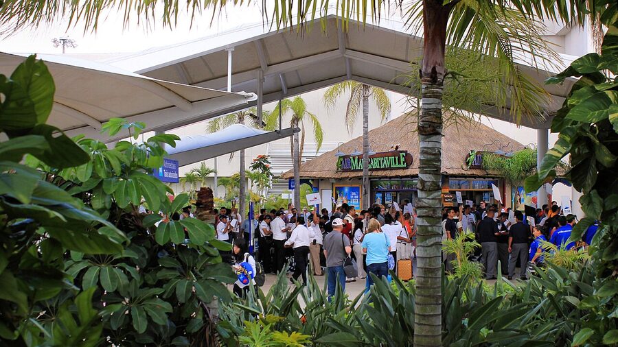 Cancun airport CUN arrival area interior