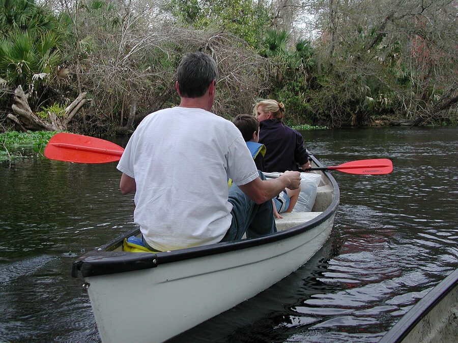 Canoeing on the Wekiva River in Florida