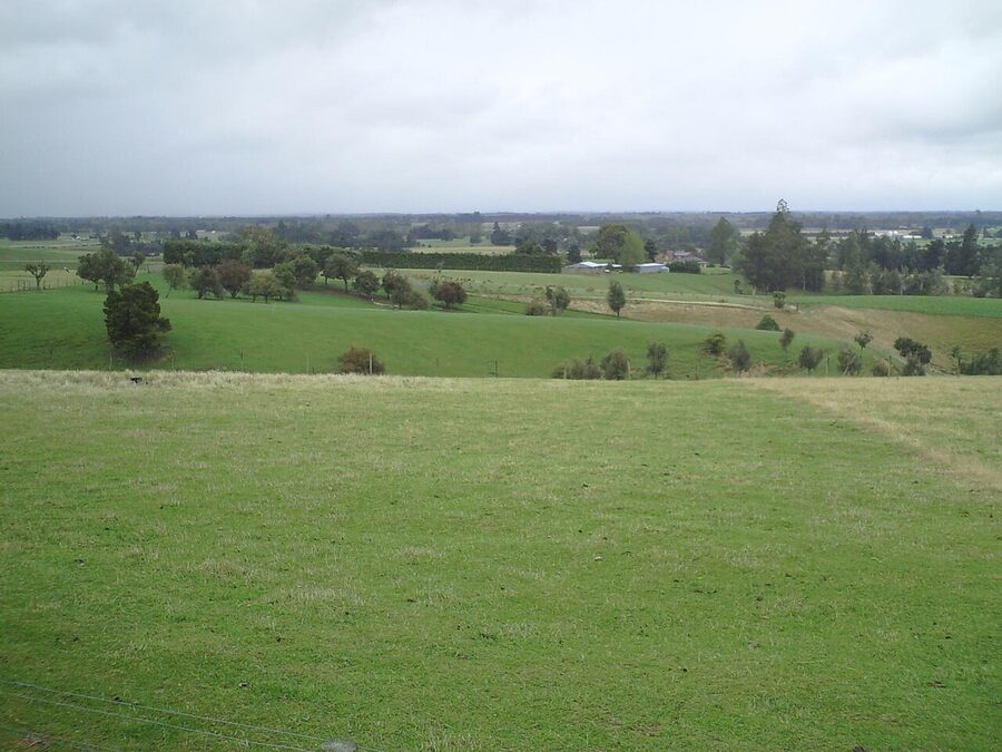 Canterbury Plains farmland viewed from the TranzAlpine route