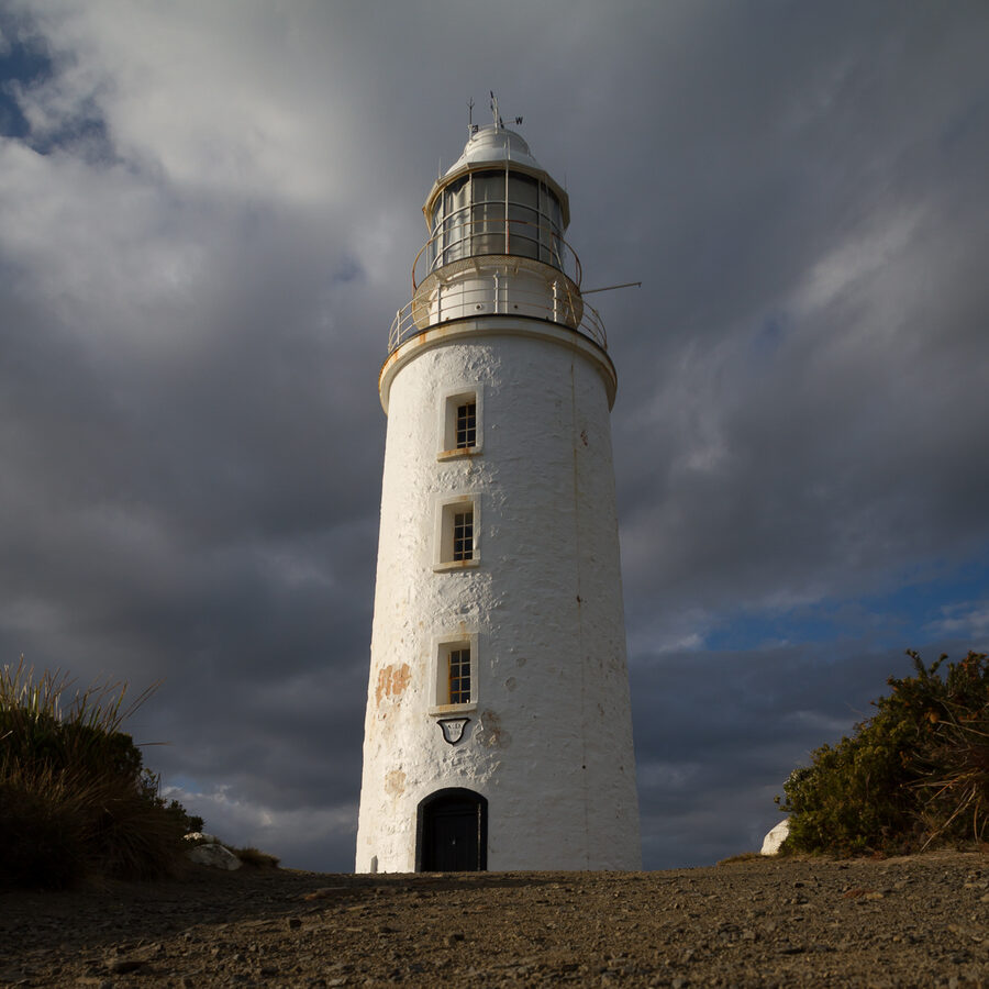 Cape Bruny Lighthouse exterior on the headland Tasmania