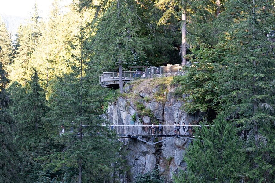 Aerial view of the Cliffwalk at Capilano