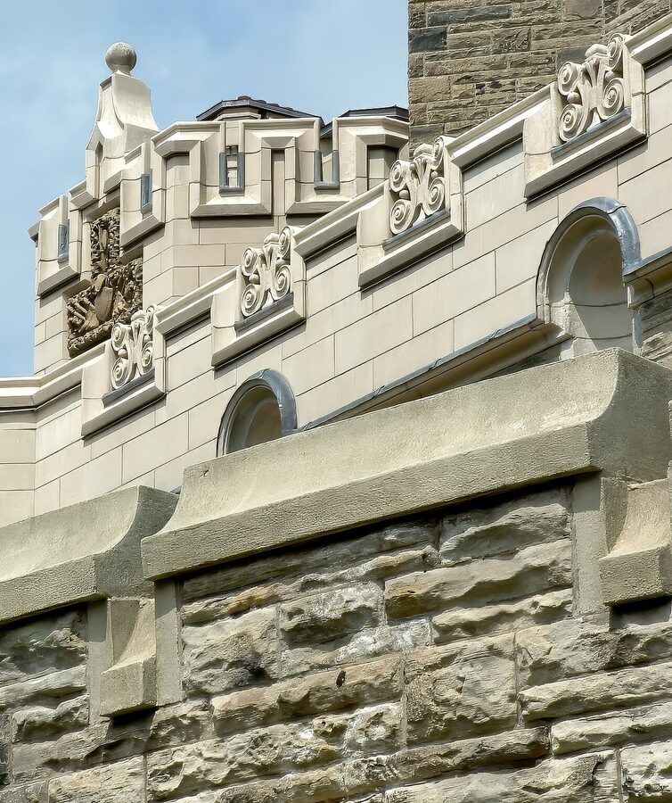 Casa Loma architectural detail stonework and turret