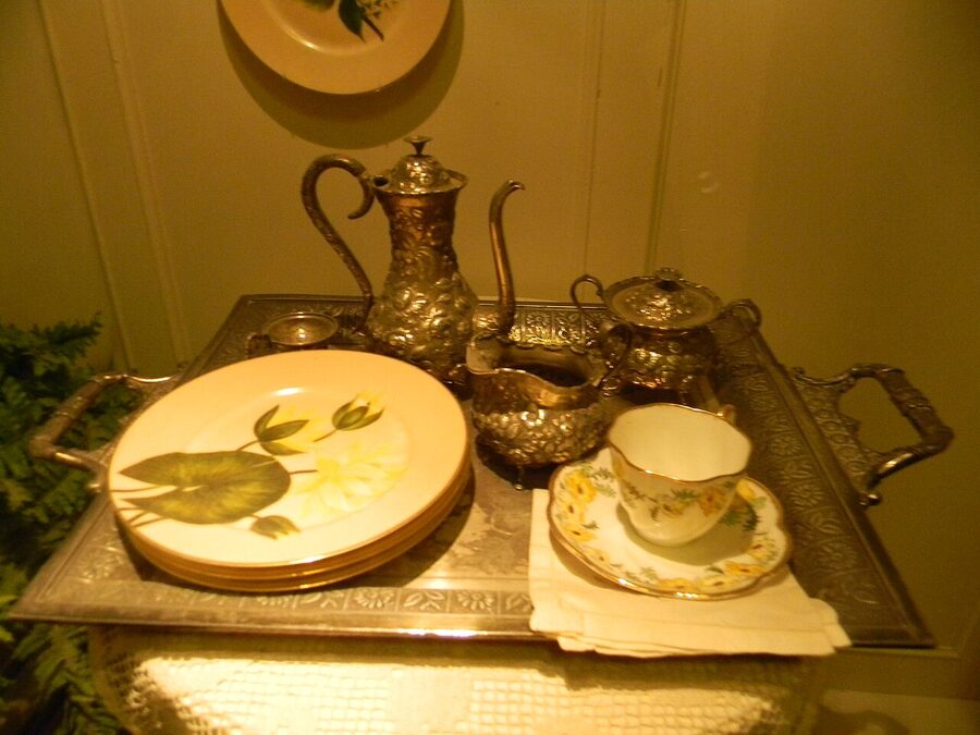 Casa Loma interior dining table with silverware