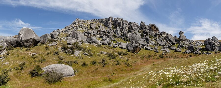 Castle Hill (Kura Tāwhiti) limestone tors in Canterbury, New Zealand