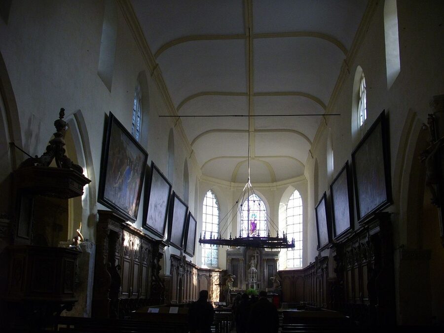 Hautvillers Abbey Saint-Sindulphe interior Dom Perignon burial