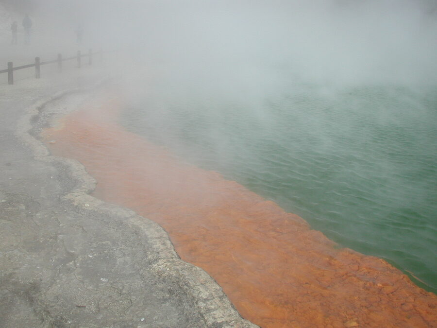 Sinter ledge of Champagne Pool Wai-O-Tapu close up