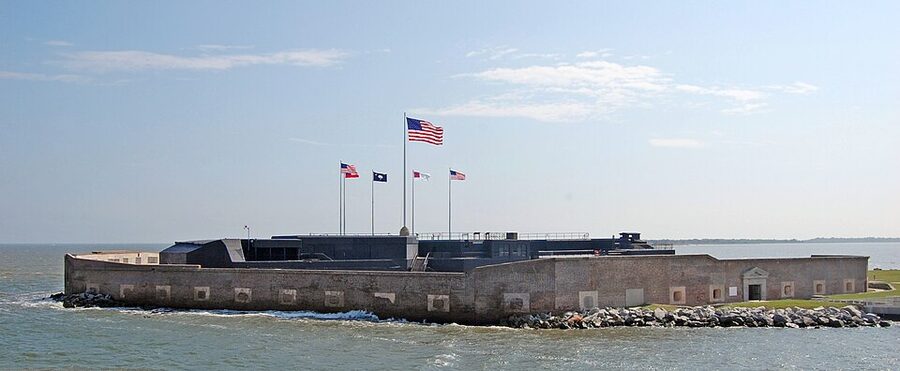 Fort Sumter National Monument in Charleston Harbor
