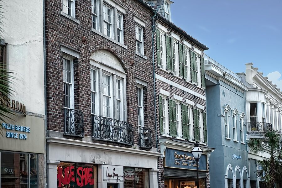 King Street in Charleston lined with historic storefronts