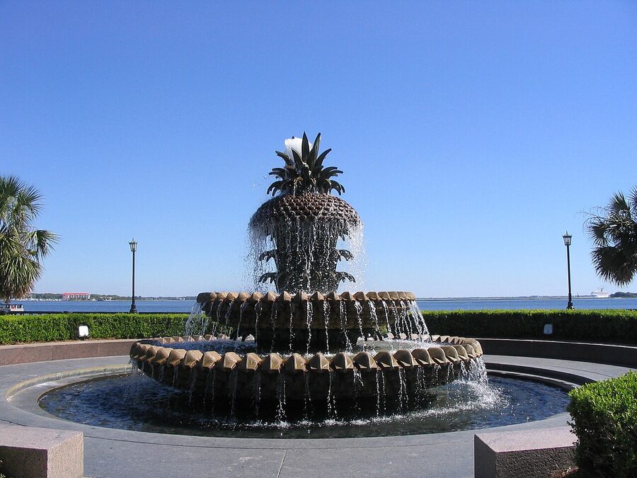 Pineapple Fountain at Waterfront Park Charleston