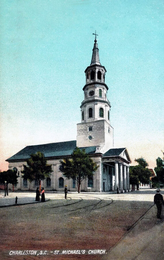 St Michael's Church Charleston vintage postcard circa 1905