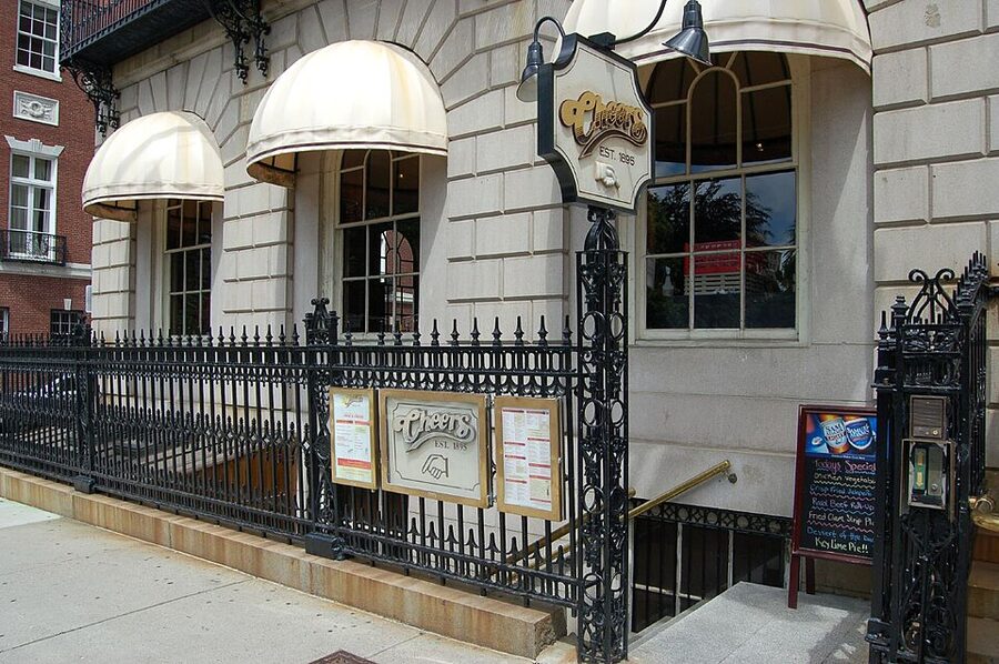 The Cheers bar exterior on Beacon Hill Boston