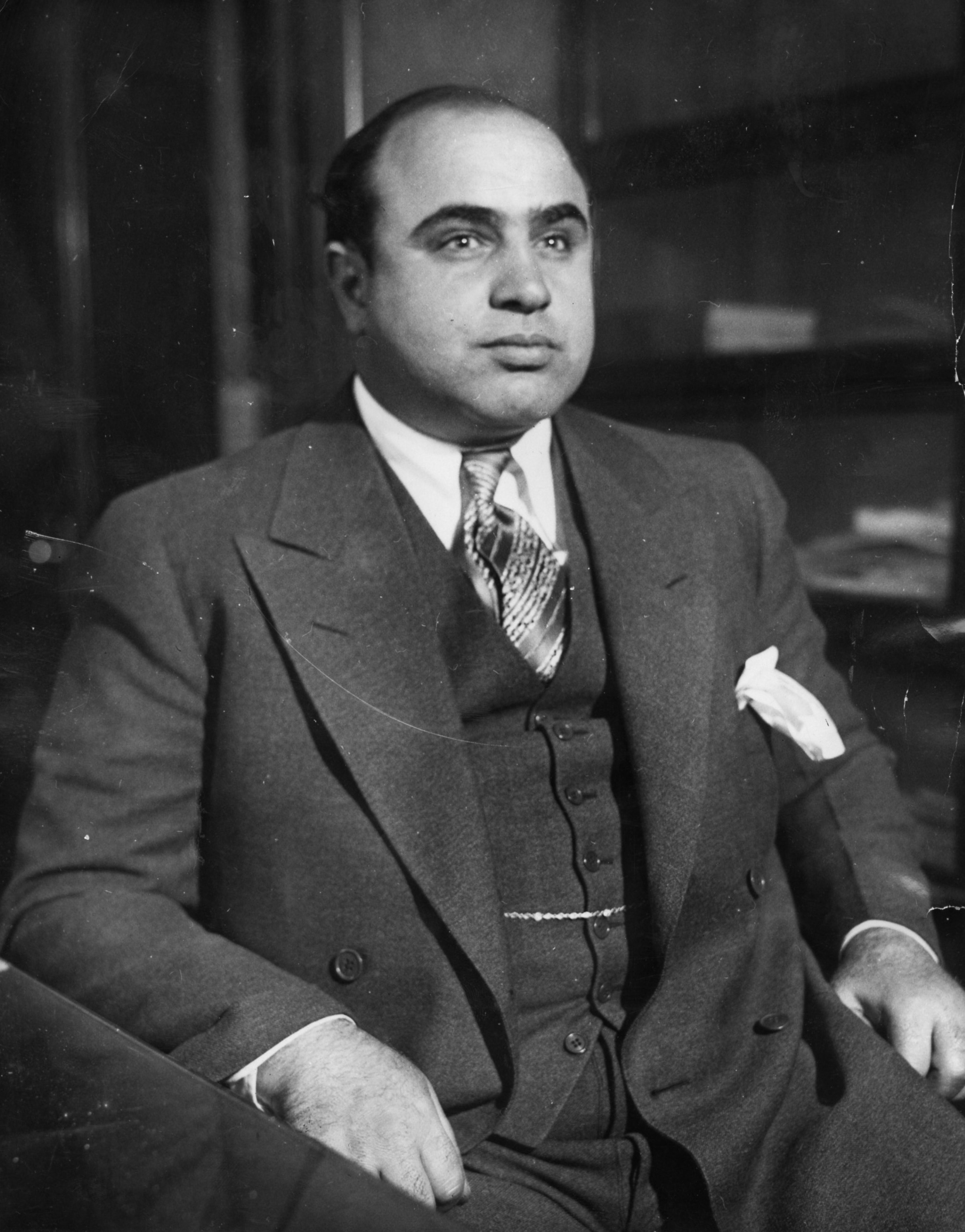 Al Capone portrait photograph circa 1930