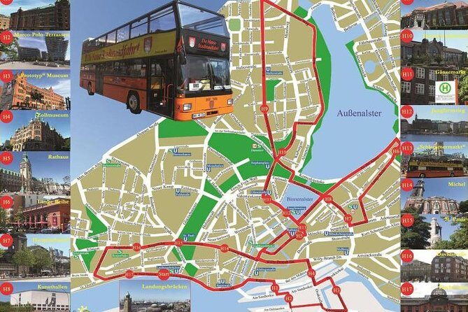 City tour of Hamburg in a double-decker bus Hopp on / Hopp off day ticket - Detailed Look at the Itinerary