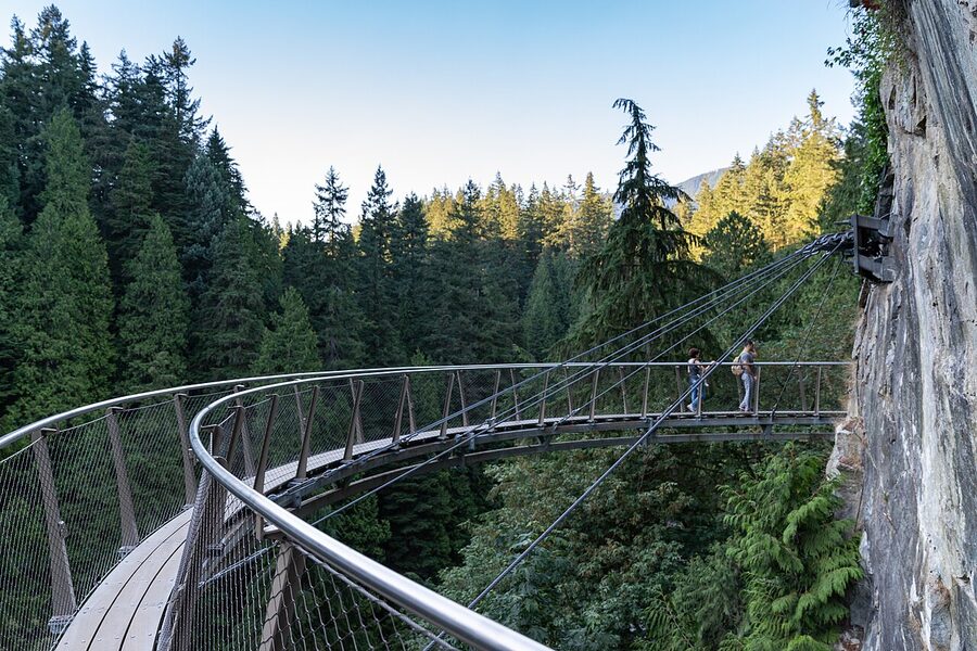 Visitor on the Cliffwalk at Capilano