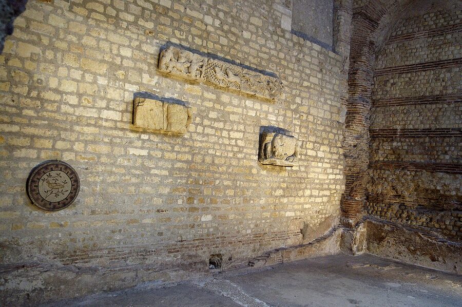 Vaulted ceiling of the frigidarium at the Cluny museum Paris