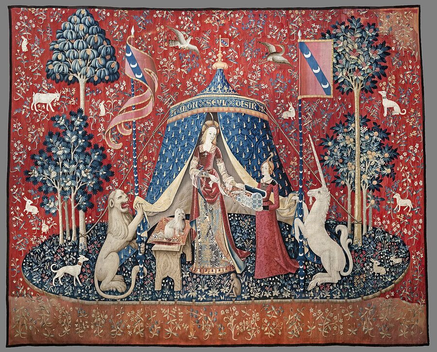 Mon seul desir Lady and the Unicorn tapestry at the Musee de Cluny Paris
