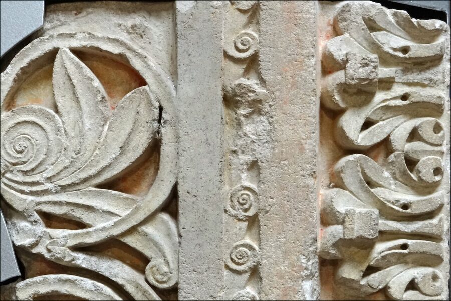 Romanesque portal fragment from Cluny abbey at the Musee de Cluny