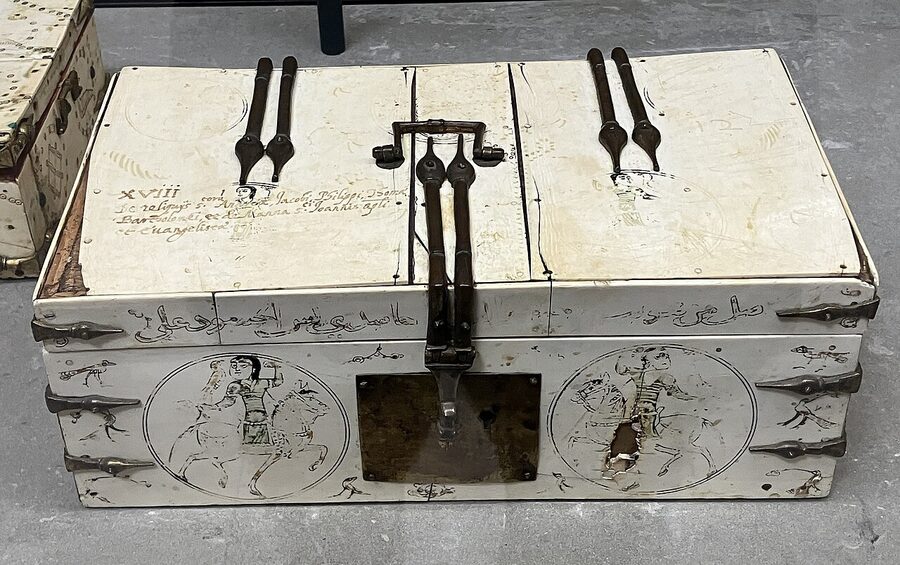 Siculo-Arab ivory casket from Sicily 12th century at the Cluny museum Paris