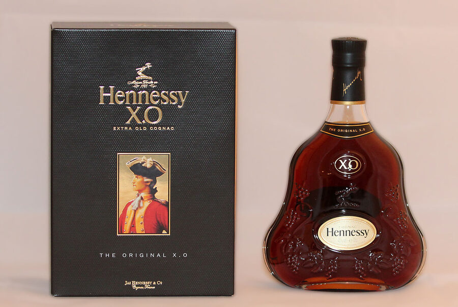 Hennessy XO Extra Old cognac bottle box