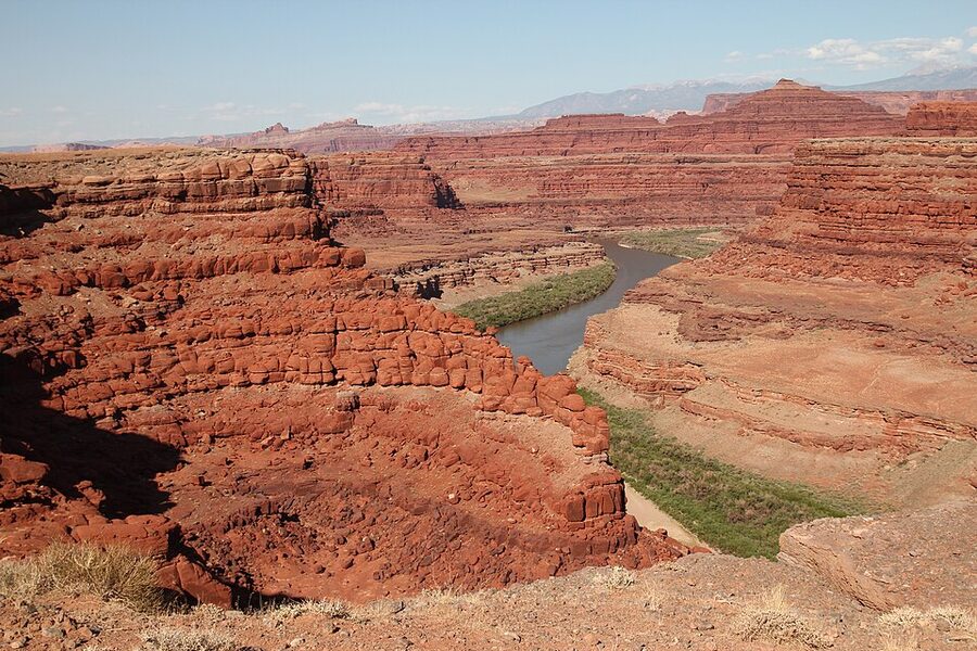 Colorado River overlook near Moab Utah on Hells Revenge Trail