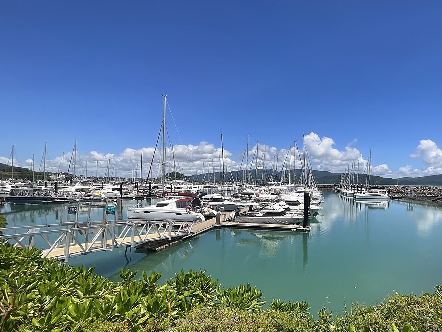 Coral Sea Marina Airlie Beach with moored yachts