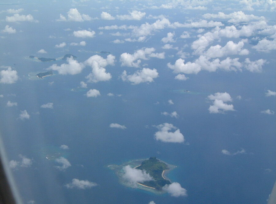 Aerial view of the Mamanuca Islands, Fiji