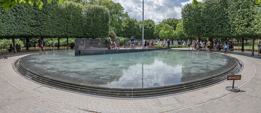 Korean War Veterans Memorial Pool of Remembrance in Washington DC