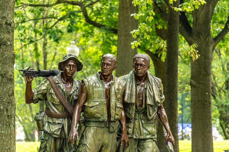 Three Servicemen statue at the Vietnam Veterans Memorial