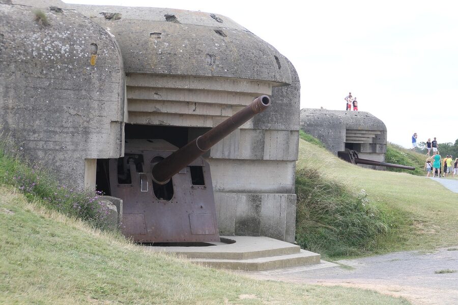 German bunker at the Longues-sur-Mer battery, Normandy, France
