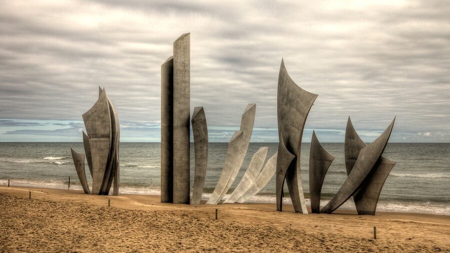 Monument des Braves at Saint-Laurent-sur-Mer on Omaha Beach, Normandy